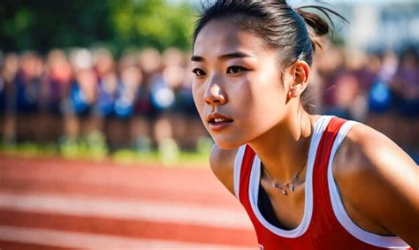 Premium Photo An Athlete On The Sports Field Generative Ai