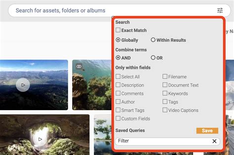 Advanced Search Function Help Center English