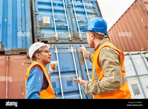 Process Of Loading Ship With Container Storage Units Stock Photo Alamy