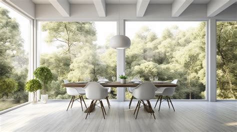 숨막히는 숲 전망을 갖춘 현대적인 식당 3d 렌더 블루 룸 미니멀한 방 깨끗한 방 배경 일러스트 및 사진 무료 다운로드 Pngtree