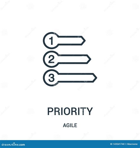 Priority Icon Vector From Agile Collection Thin Line Priority Outline