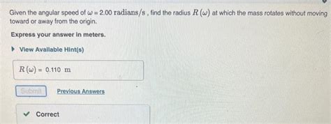 assume that at a certain angular speed ω2 the