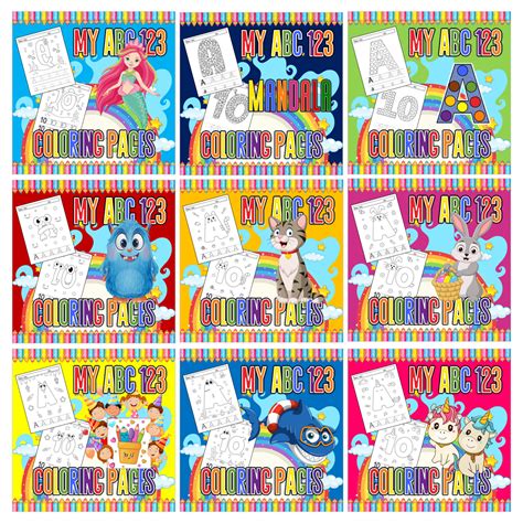 Abc 123 Unicorn Coloring Pages Made By Teachers