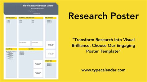 Free Printable Research Poster Templates [word Pdf] Portrait 48x36