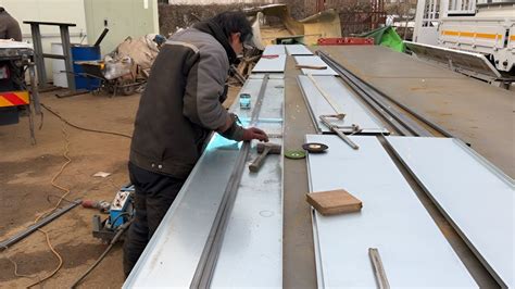 엑시언트 25톤 적재함 문짝 자체 제작 해서 적재함 교환 하기 폭2420mm~2440mm Youtube