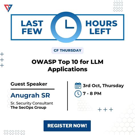 Cyberfrat On Linkedin Cfthursday Cyberfrat Llmhacking Cybersecurity Webinar Techtalk