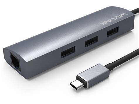 RJ45 Gigabit Ethernet USB3 0 Hubs For Mackbook Type C Devices USB C Power Delivery 5 In 1 USB