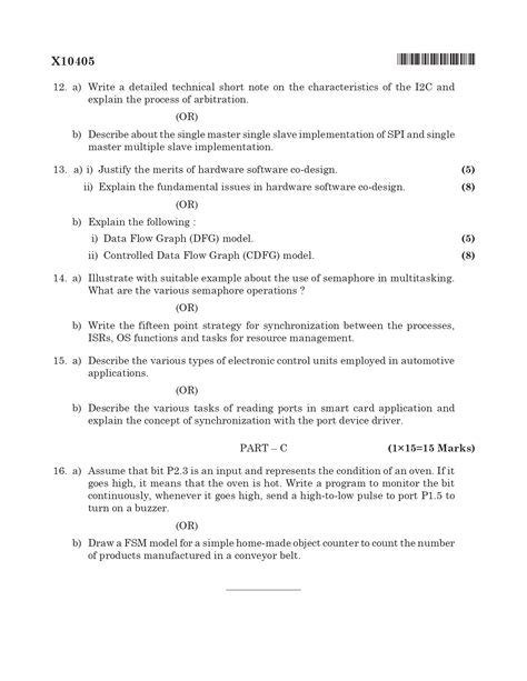 Anna University Ee 8691 Embedded Systems For Electronics And Instrumentation Engineering
