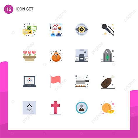 Spring Set Vector Png Images Pictogram Set Of 16 Simple Flat Colors Of Spring Money Islam
