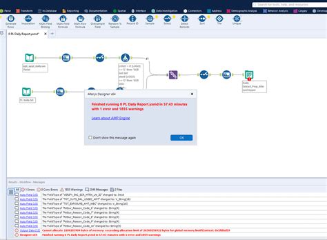 Memory Allocation Error When Creating Tableau Hype Alteryx Community