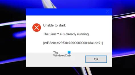 Fix The Sims 4 Is Already Running Error