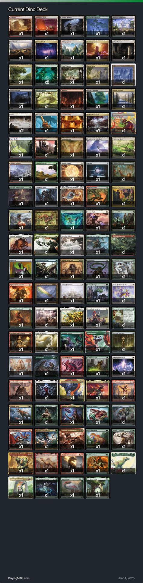 Current Dino Deck Magic The Gathering Deck Magic The Gathering