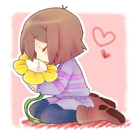 Flowey Frisk Undertale Flowisk Kiss
