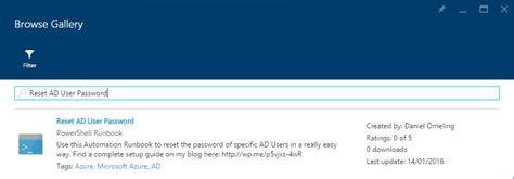 Reset Ad User Password Using Azure Automation A Blog On Microsoft Azure By Daniel Örneling