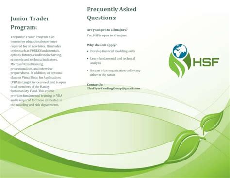 Hsf Brochure Docx Business Accounting And Finance Business