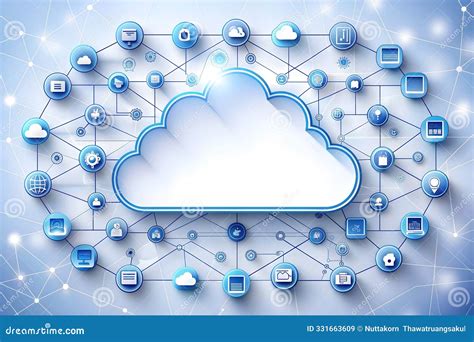 3d Ai Powered Cloud Computing Frame Concept As A Clean Border Frame Featuring Cloud Icons And