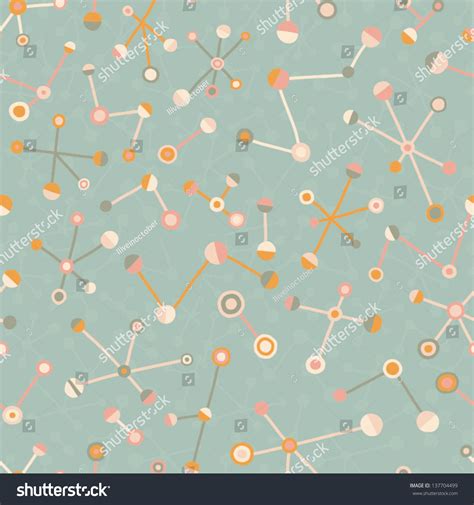 Vector Molecular Structure Seamless Pattern Fun Stock Vector Royalty Free 137704499 Shutterstock