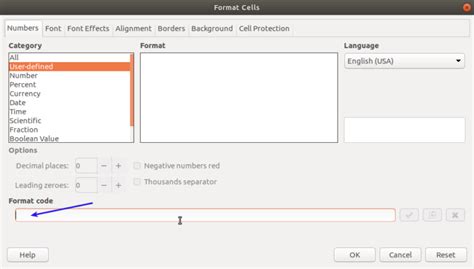 Custom Number Format Basics LibreOffice Calc Libreofficehelp Com