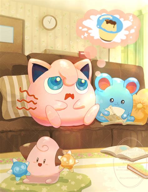 Jigglypuff Marill Cleffa And Minior Pokemon Drawn By Piyokonoenikki Danbooru
