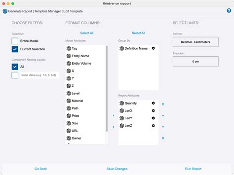 Help With Quantity Report Generation Dynamic Components Sketchup