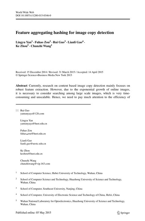 Pdf Feature Aggregating Hashing For Image Copy Detection