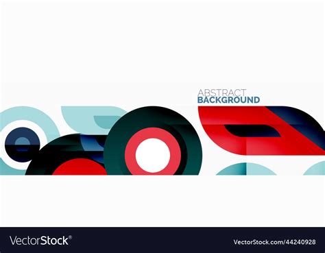 Rings And Circles Geometric Abstract Background Vector Image