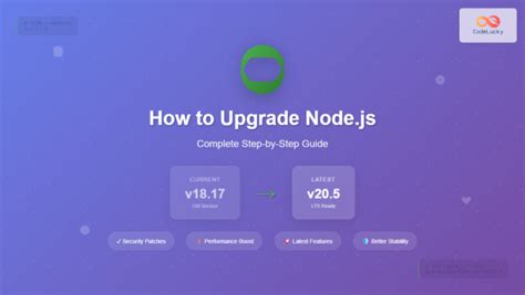 How To Upgrade Nodejs To The Latest Version Complete Step By Step Guide Codelucky