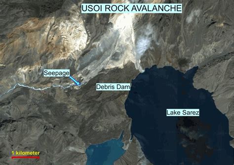 3 Satellite View Of Lake Sarez And Usoi Landslide Dam In Tajikistan