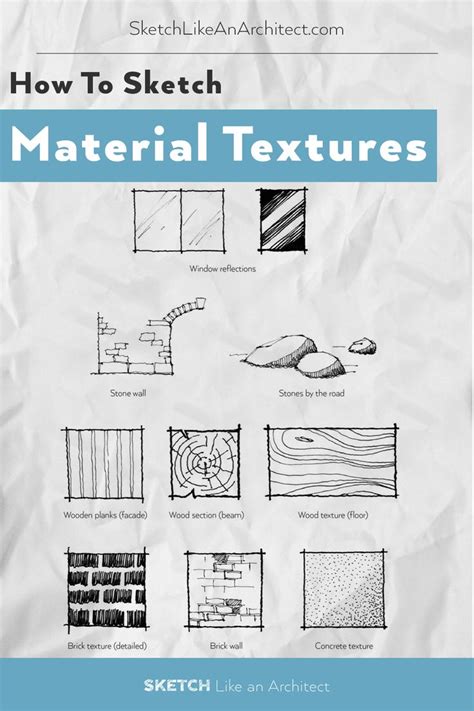How To Sketch The Texture Of Building Materials Architecture Journal Architecture Concept