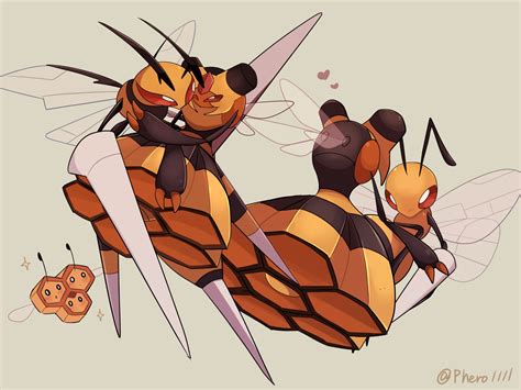 A Nya Beedrill Combee Mega Beedrill Vespiquen Nintendo Pokemon Commentary Request