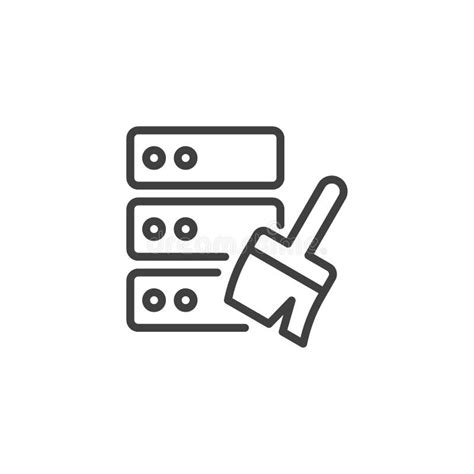 Data Cleaning Line Icon Stock Vector Illustration Of Cleaning 256642929