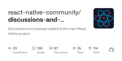 Pull Requests React Native Community Discussions And Proposals GitHub