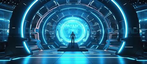 미래형 무대 배경 생성 Ai 무료 Psd 파일