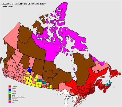 Map Of The Dominant Self Identified Ethnic Origins Of Ancestors Per