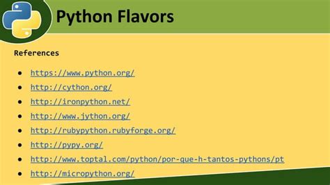 Python Flavors Ppt