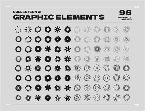 Premium Vector Big Collection Of Abstract Graphic Geometric Symbols And Objects