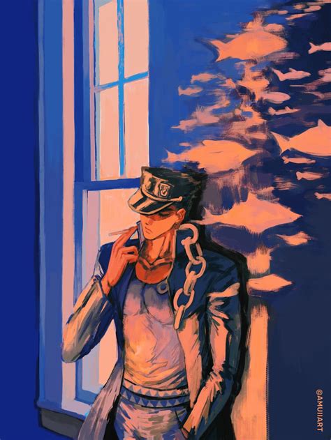 Kujo Jotaro Jojo No Kimyou Na Bouken And More Drawn By Amuii Danbooru