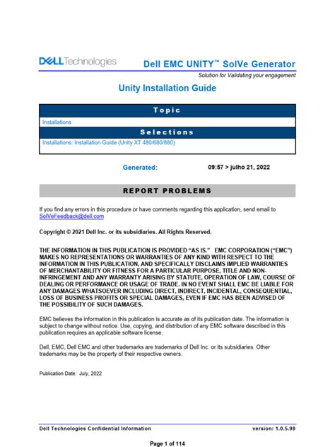 Dell Emc Unityinstallations Installations Installation Guide Unity Xt 480 680 880 1 Pdf