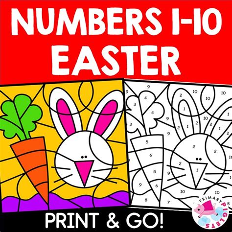 Easter Color By Code Easter Color By Number Easter Coloring Pages