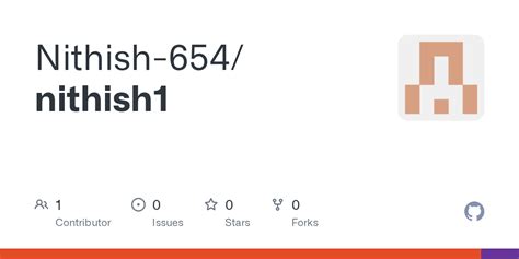 Github Nithish 654 Nithish1