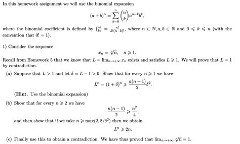 Solved In This Homework Assignment We Will Use The Binomial