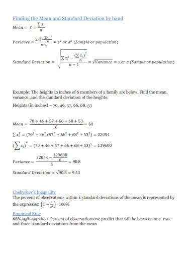 Standard Deviation 99 Examples Format How To Find Pdf