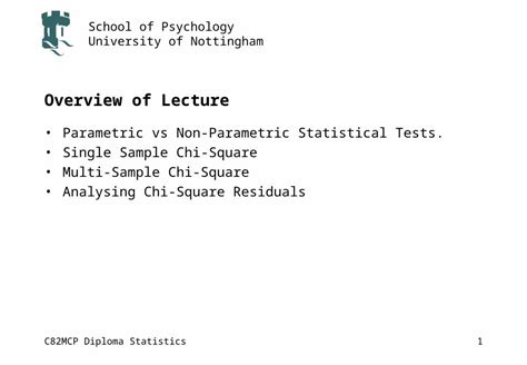 PPT C MCP Diploma Statistics School Of Psychology University Of Nottingham Overview Of
