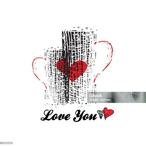 두 개의 빨간 하트와 사랑에 빠진 두 잔 케이터링 카페 연인을 위한 파티 심리 훈련 벡터 일러스트레이션을 위한 양식에 일치시키는 표지판 인사말 카드 초대장으로 사용하십시오