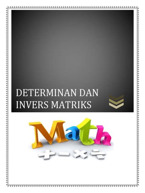 Materi Determinan Matriks Pdf
