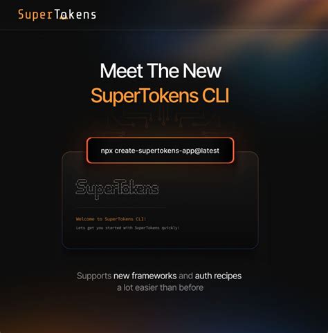 Cli Update Remember That Onboarding Flow From Earlier Today Supertokens