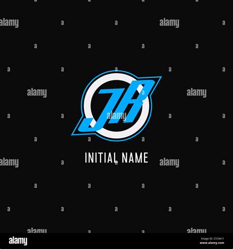 Initial Jr Logo Circle Line Creative Esport Team Logo Monogram Style