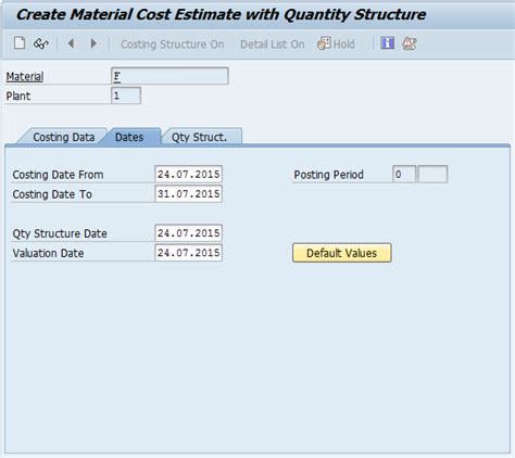 Costing Variant Part I Overview Space For Sap Enthusiasts