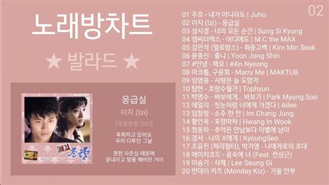 노래방차트 발라드 Top 20 2022년 9월 1차 노래방 인기차트 노래모음 발라드 플레이리스트 Playlist Youtube