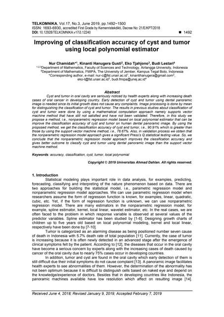 Improving Of Classification Accuracy Of Cyst And Tumor Using Local